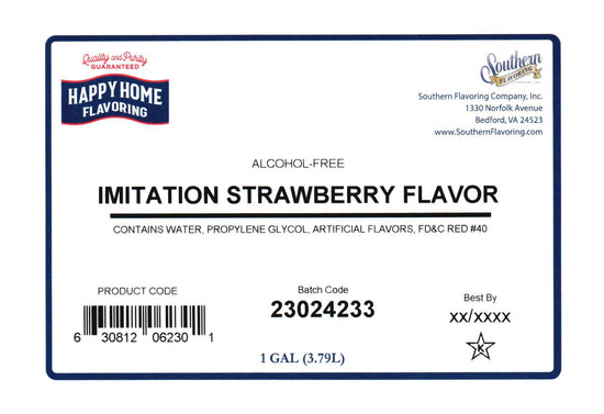 Imitation Strawberry Flavor, Alcohol Free – Southern Flavoring Company